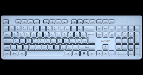 CANYON keyboard HKB-W01 UK/US AAA Wireless Blue